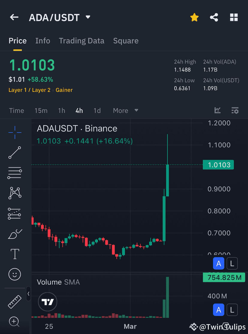 🚀 $ADA /USDT Market Update 🌟 Cardano (ADA) is on fire tod | Twin Tulips on Binance Square