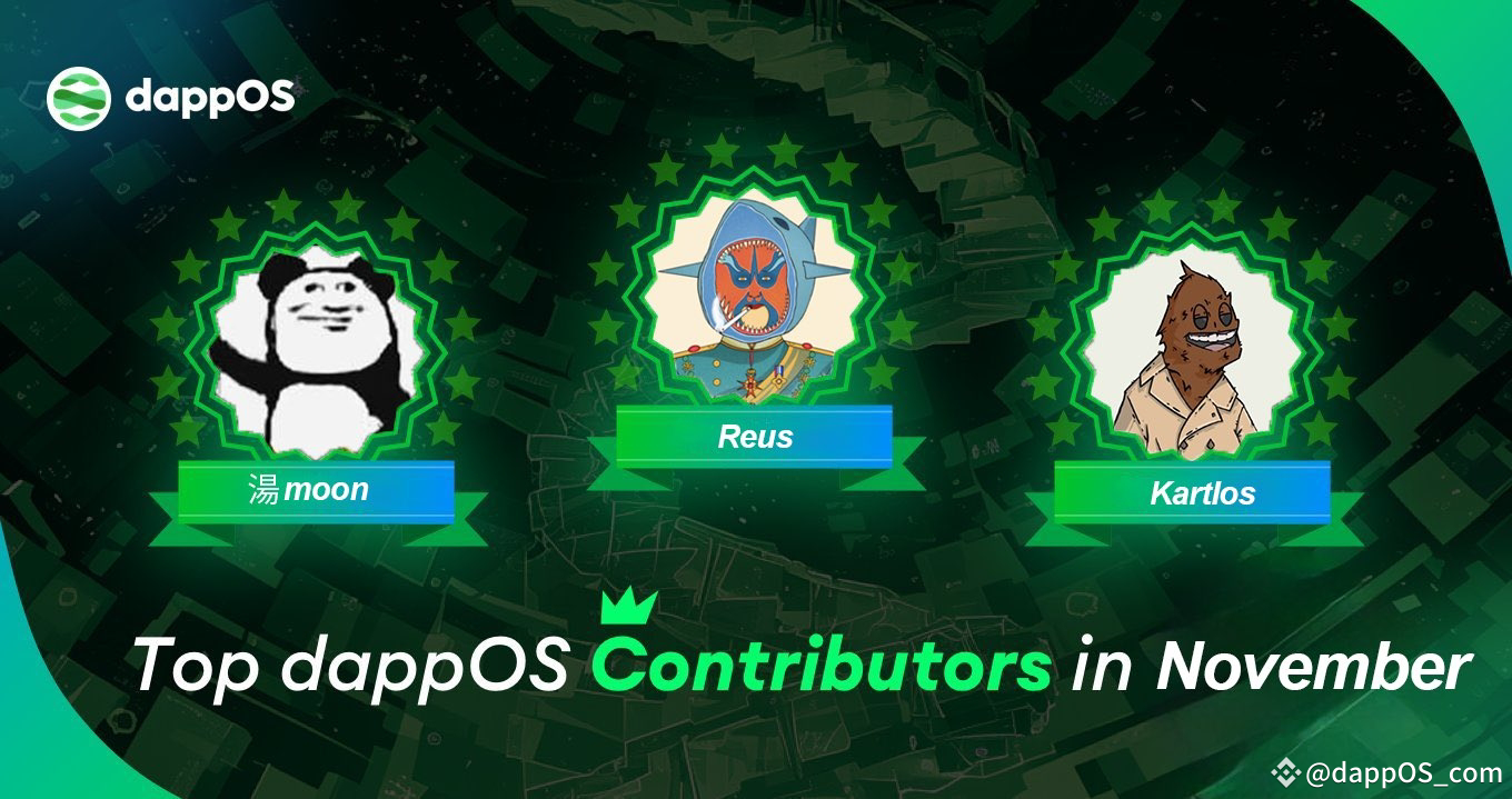 Here to announce the #dappOS Ambassadors for the month of No | dappOS_com on Binance Square