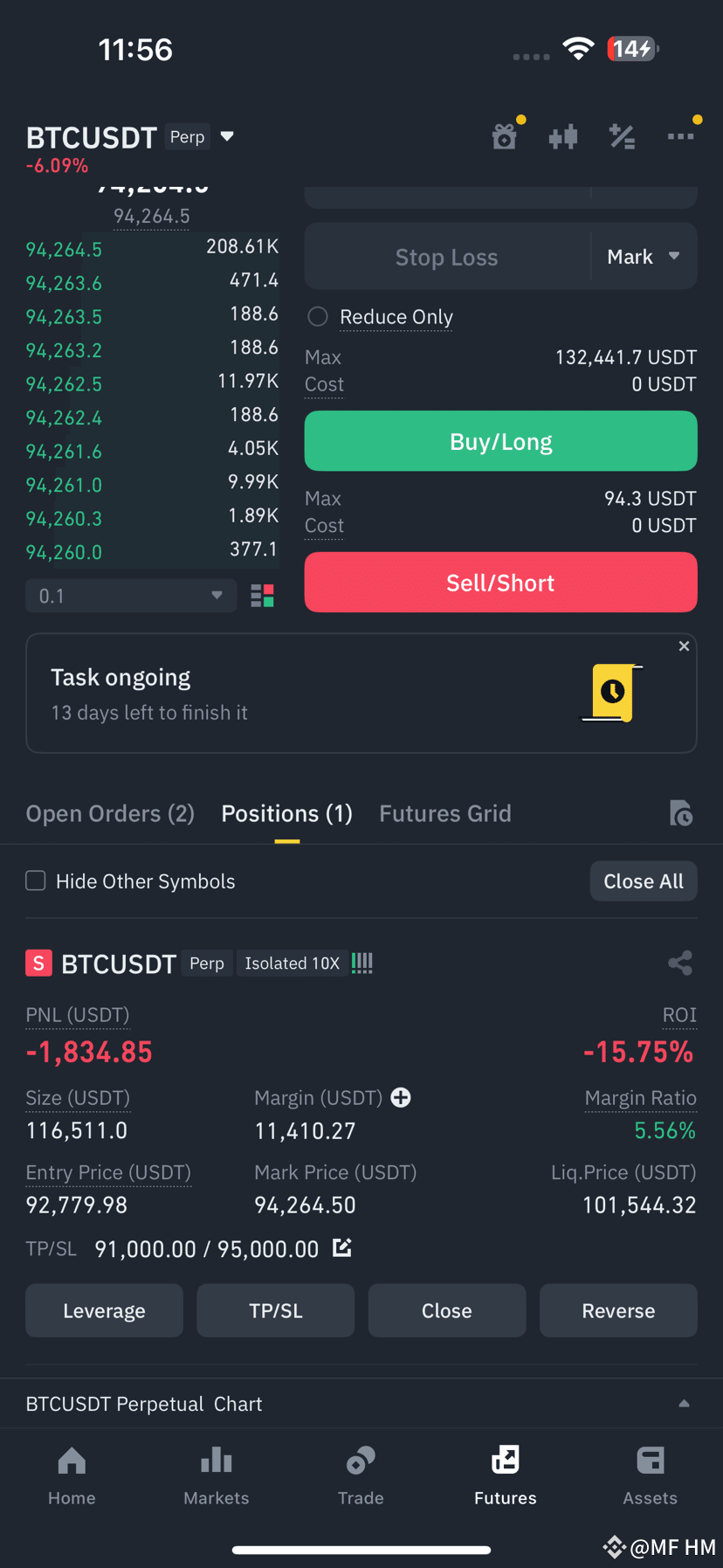 Please tell me should I close or put it on hold?😭😭 | MF HM on Binance Square