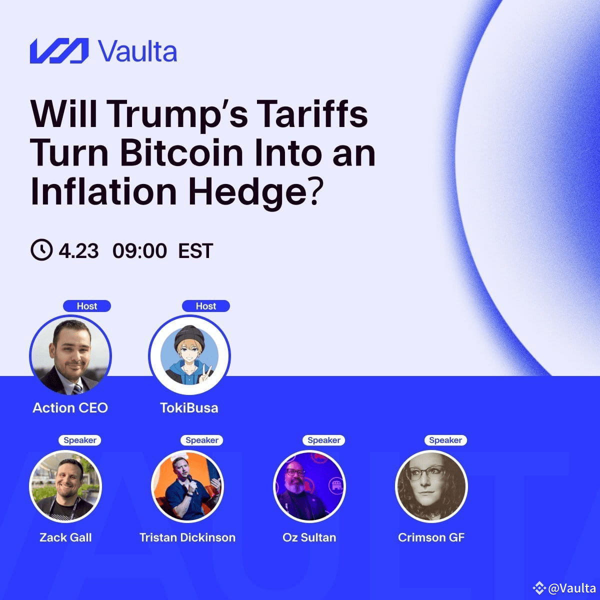 The Vaulta team goes LIVE on X later today. They will be br | Vaulta on ...