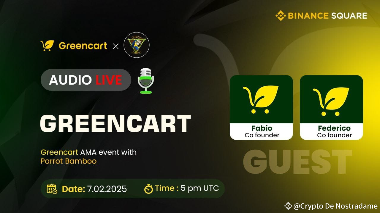 大家好，朋友们。🖐 🧙‍ ♂️今天是我们呼#greencart的日子。 🥳 🧙‍ ♂️@greencart_ | Crypto De Nostradame发布于币安广场