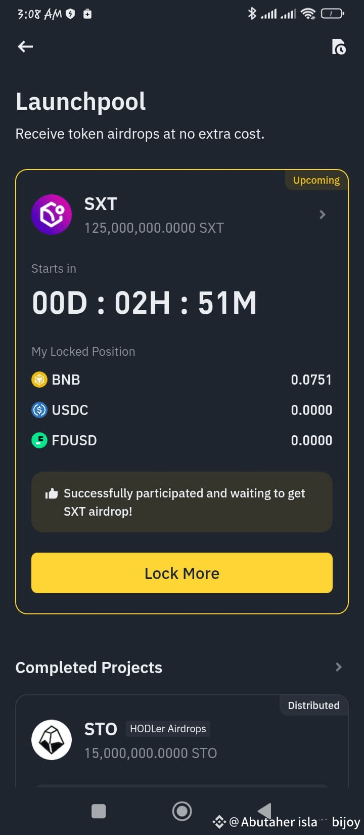 Binance Launchpool: Stake BNB, Earn IN sxt Tokens! | Abutaher islam bijoy on Binance Square