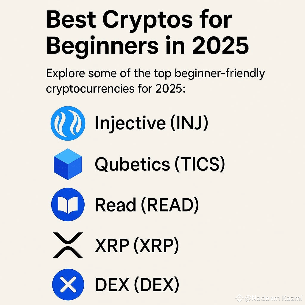 Best Cryptos for Beginners in 2025: Qubetics, XRP, Injective | Nadeem Kazmi on Binance Square