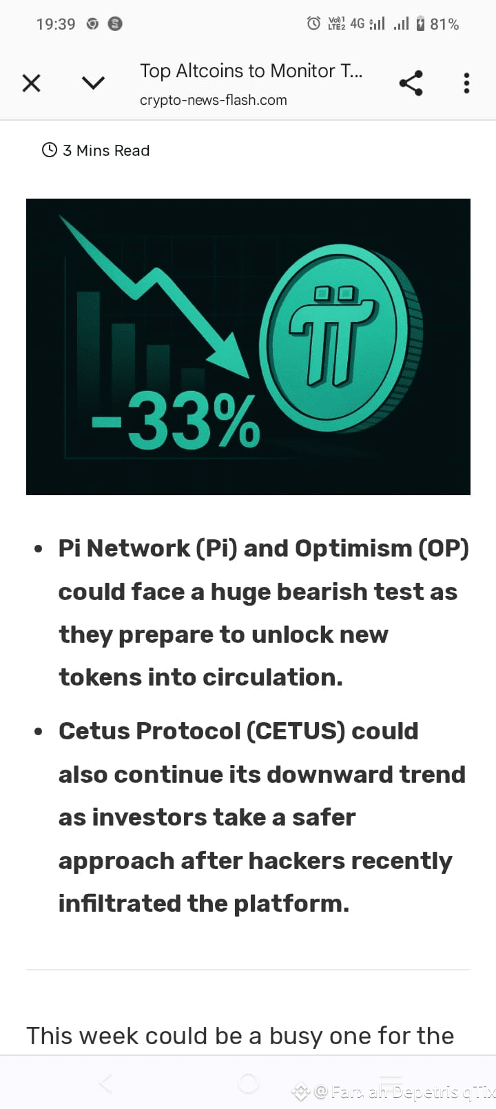 Top Altcoins to Monitor This Week: Pi Network, Cetus, and Op | Farrah ...