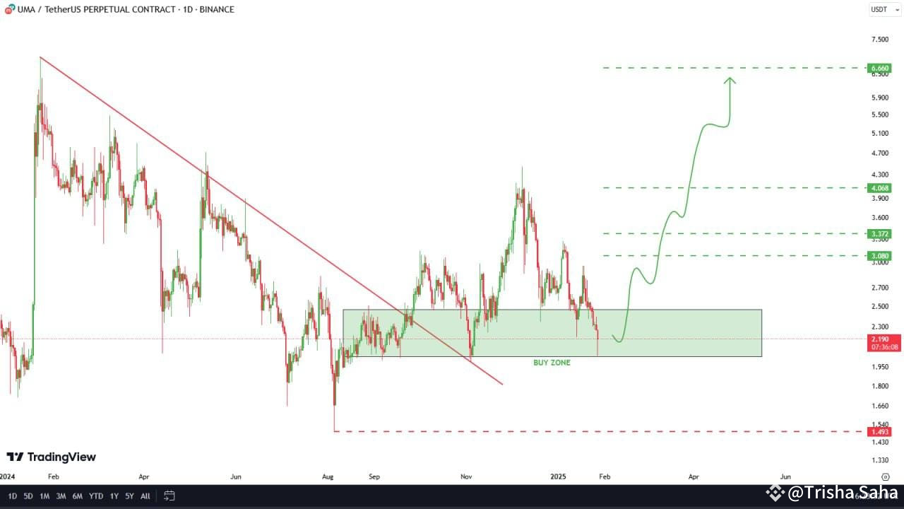 $UMA #UMAUSDT The price has been able to break its long-term | Trisha Saha on Binance Square