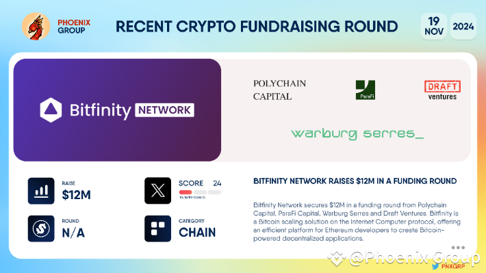 Bitfinity Network raises $12M in a funding round #Bitfinit | Phoenix Group on Binance Square
