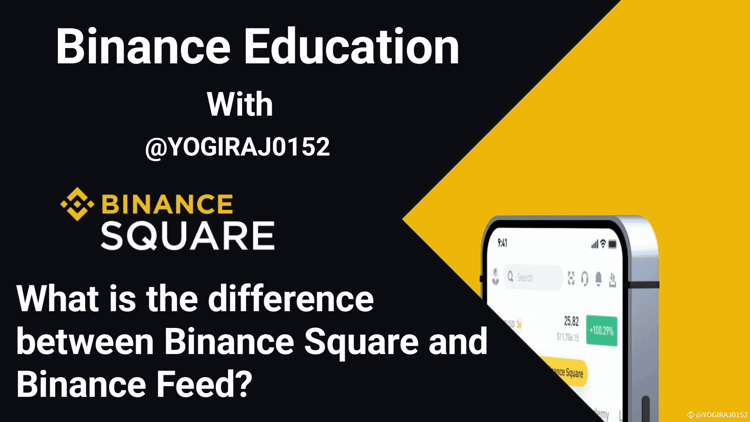 What is the difference between Binance Square and Binance | YOGIRAJ0152 on Binance Square