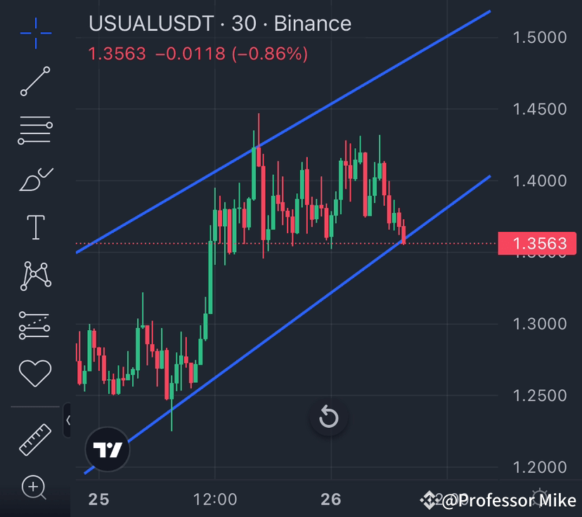 $USUAL /USDT Approaching Key Support: Strategic Moves Ahead | Professor Mike on Binance Square