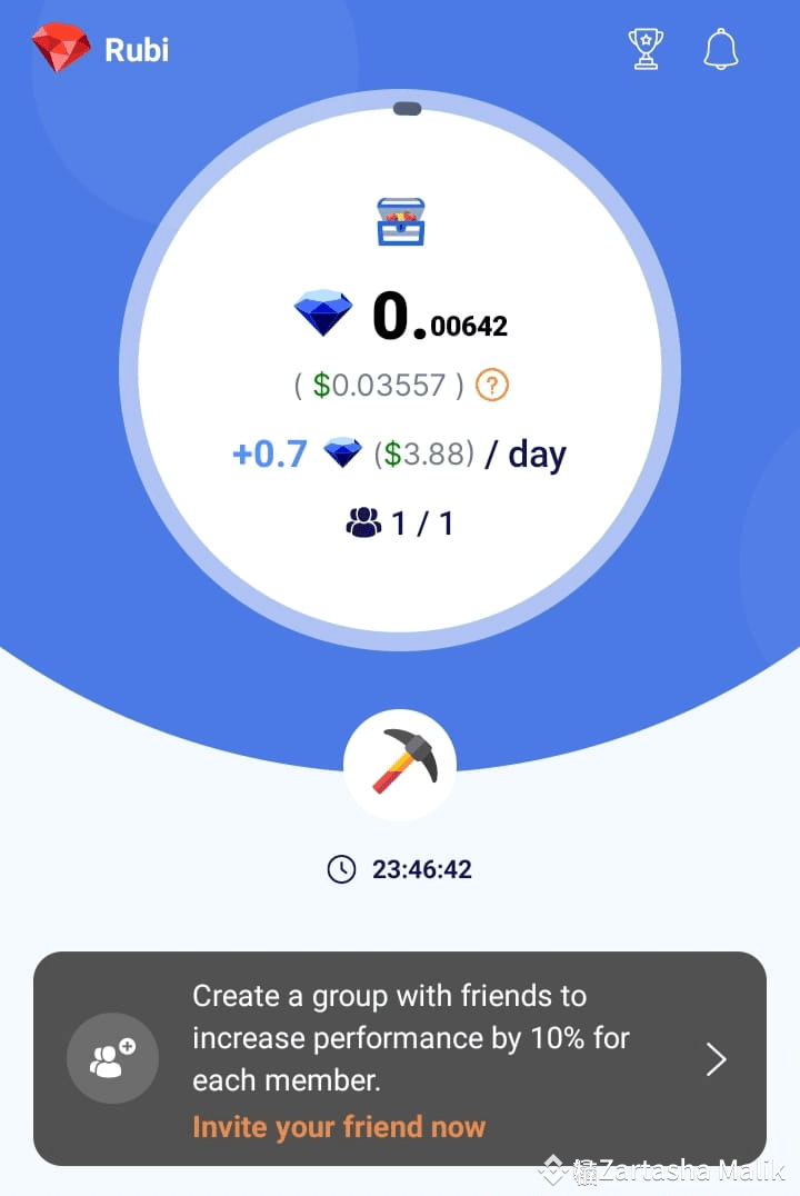 #RubiCoin Free mining ⛏️ app download from play store | Zartasha Malik ...