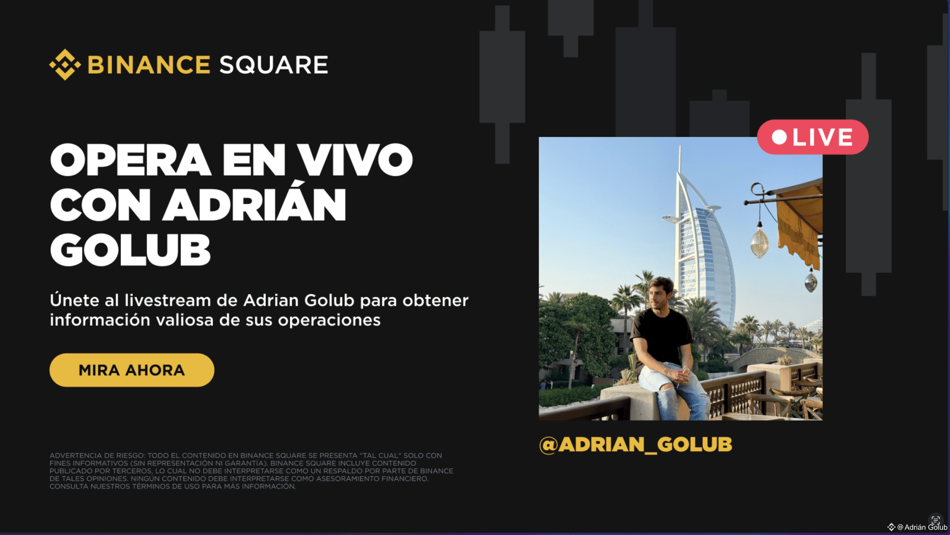 Trading en vivo 📈 y Giveaway de 100 🚨 usd 👉🏻 Mira el | Adrián Golub en Binance Square