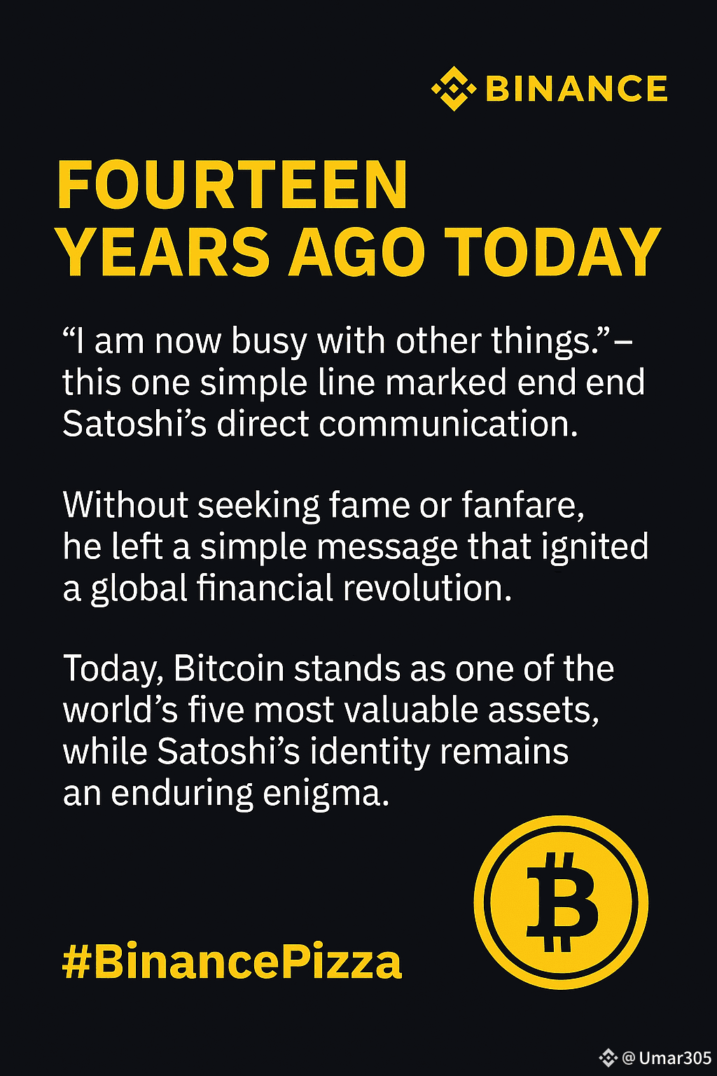 📅 Fourteen Years Ago Today: The Final Words of Satoshi Naka | Umar305 ...