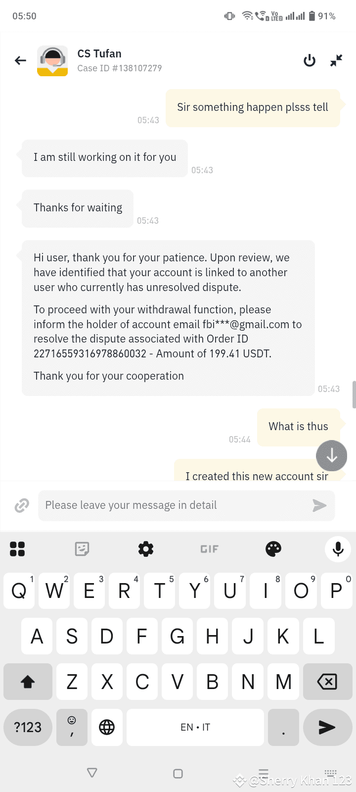 ANYONE HELP ME WHAT I DO now I created new binanace I'd I ne | Sherry ...