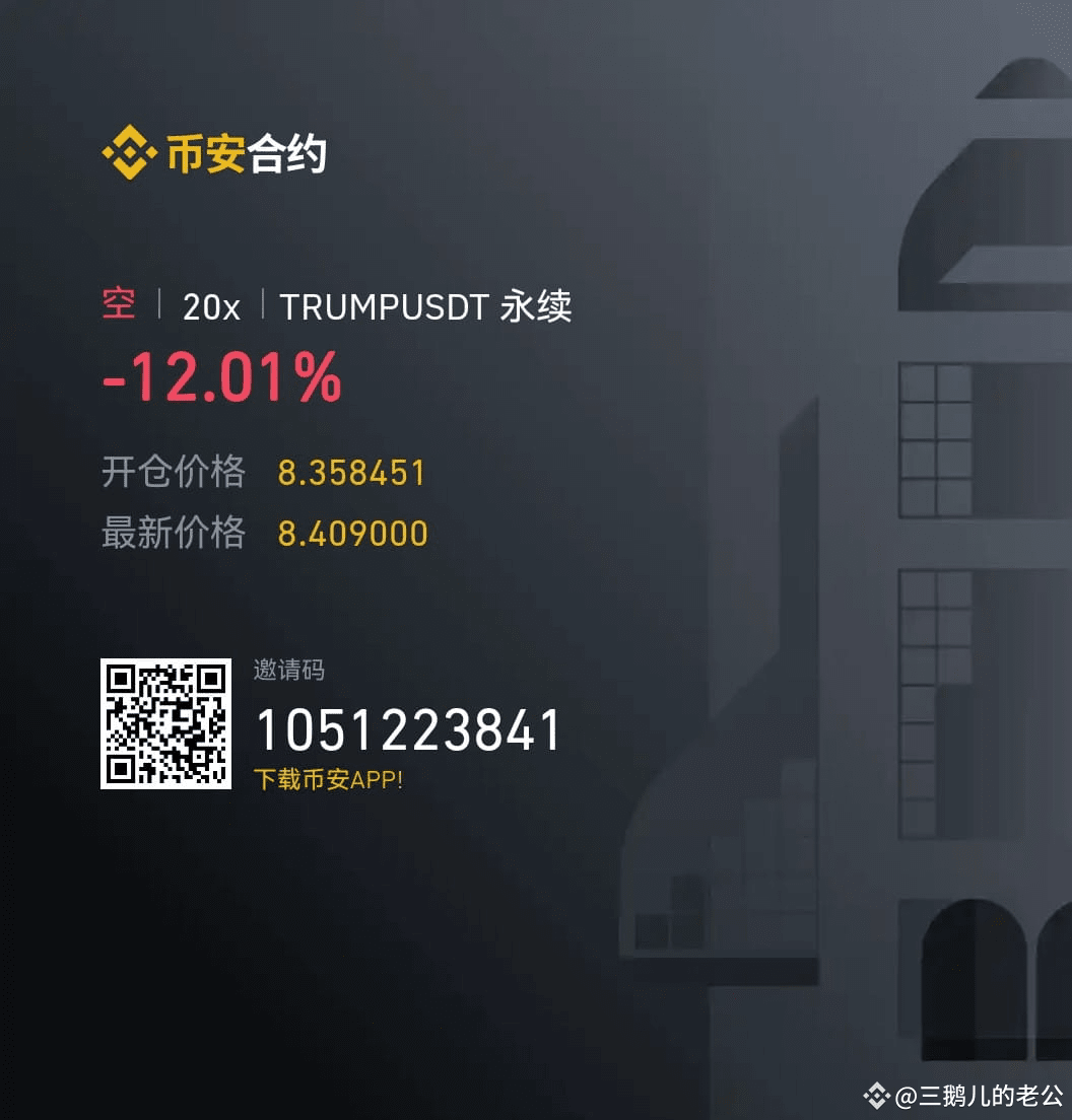 The short position of this coin $TRUMP is very safe, my ent | 三鹅儿的老公 on ...