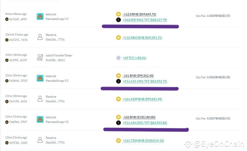 Whale Keeps Stacking $TST – Another Big Buy! The accumulatio | EyeOnChain on Binance Square
