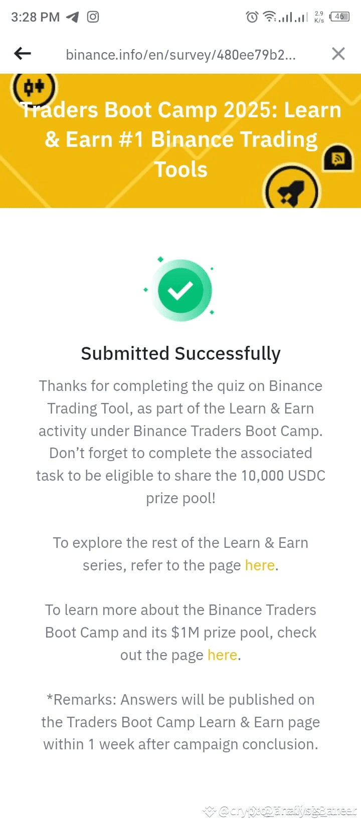 🔍 Binance Learn & Earn + Traders Bootcamp Quiz Answers! 🎉 | LovelyAngelX on Binance Square
