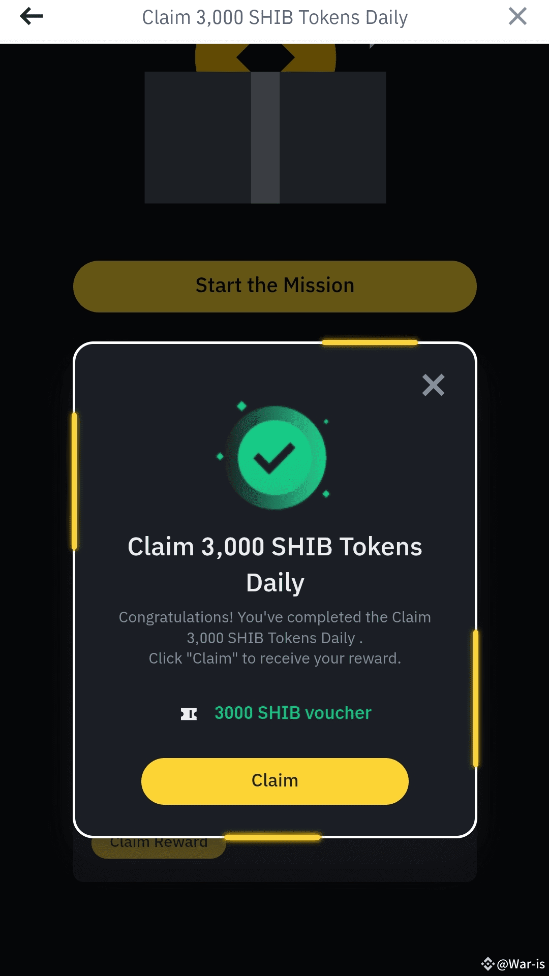 Claim your daily FREE coins.. Claim 4000 $PEPE and 3000 $SHI | War-is ...