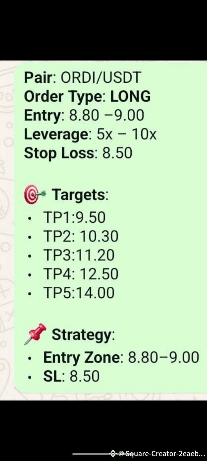 $ORDI Like trb Don't miss ‼️All targets and stop loss are | Square-Creator-d802f7d2cab6a1ab on ...