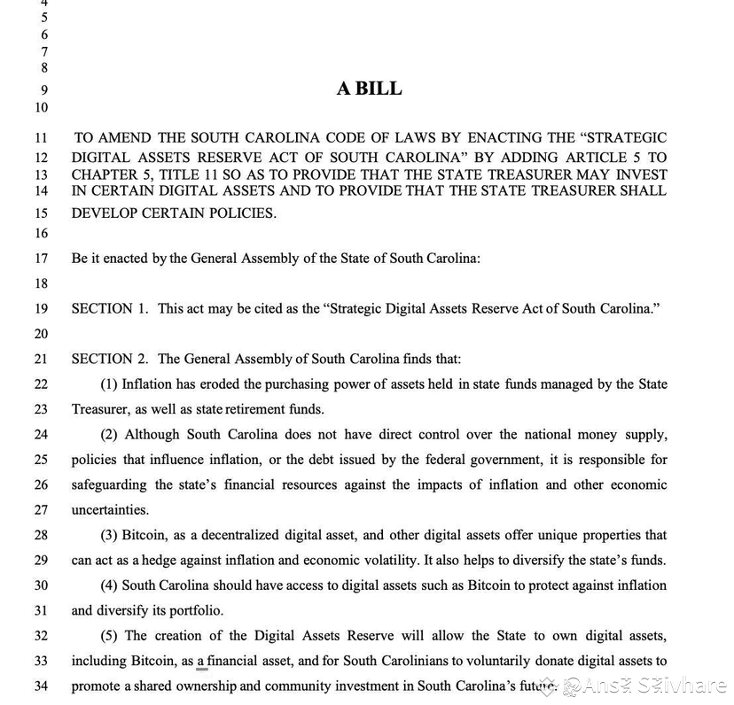 📌 South Carolina introduces its Bitcoin Reserve bill | Ansh Shivhare on ...