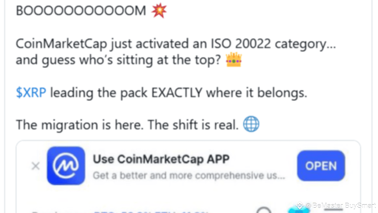 XRP Tops List of ISO 20022 Coins On CoinMarketCap | BeMaster BuySmart ...