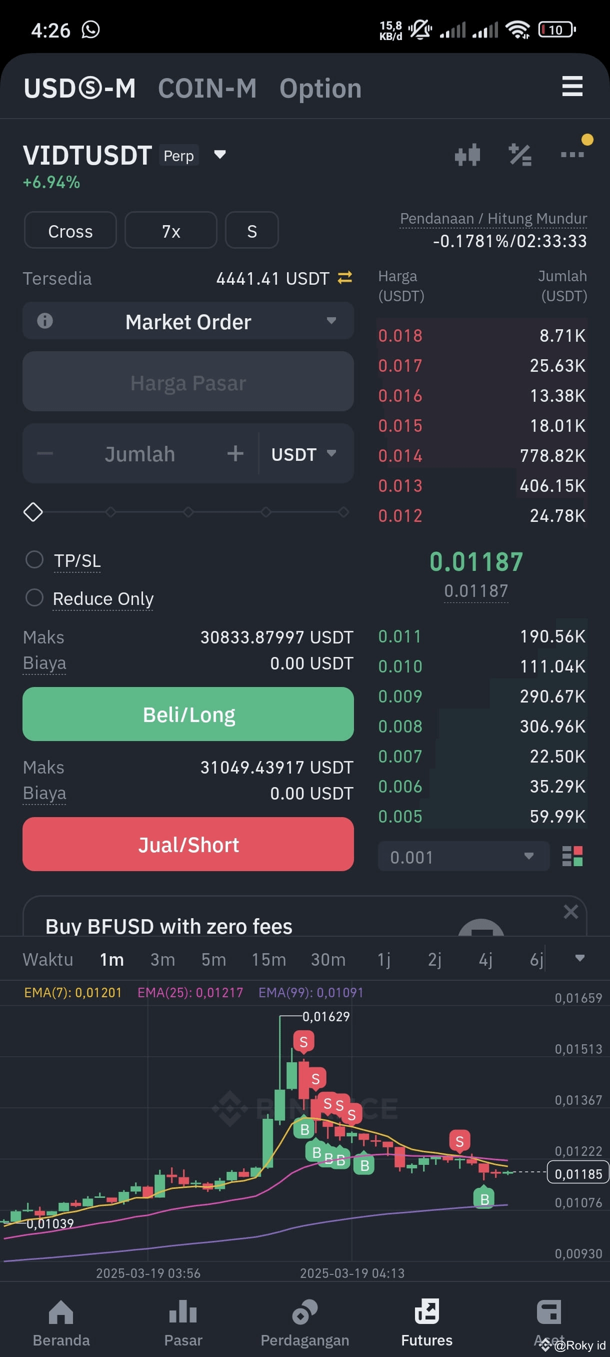 instant ++ trading token monitored by binance $VIDT | Roky id on ...
