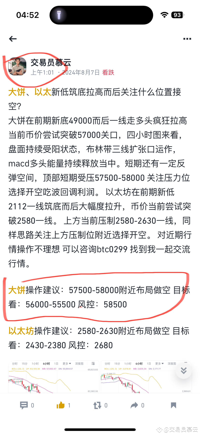 Stop profit notice, Bitcoin short position gained more than | 币圈慕云 on ...