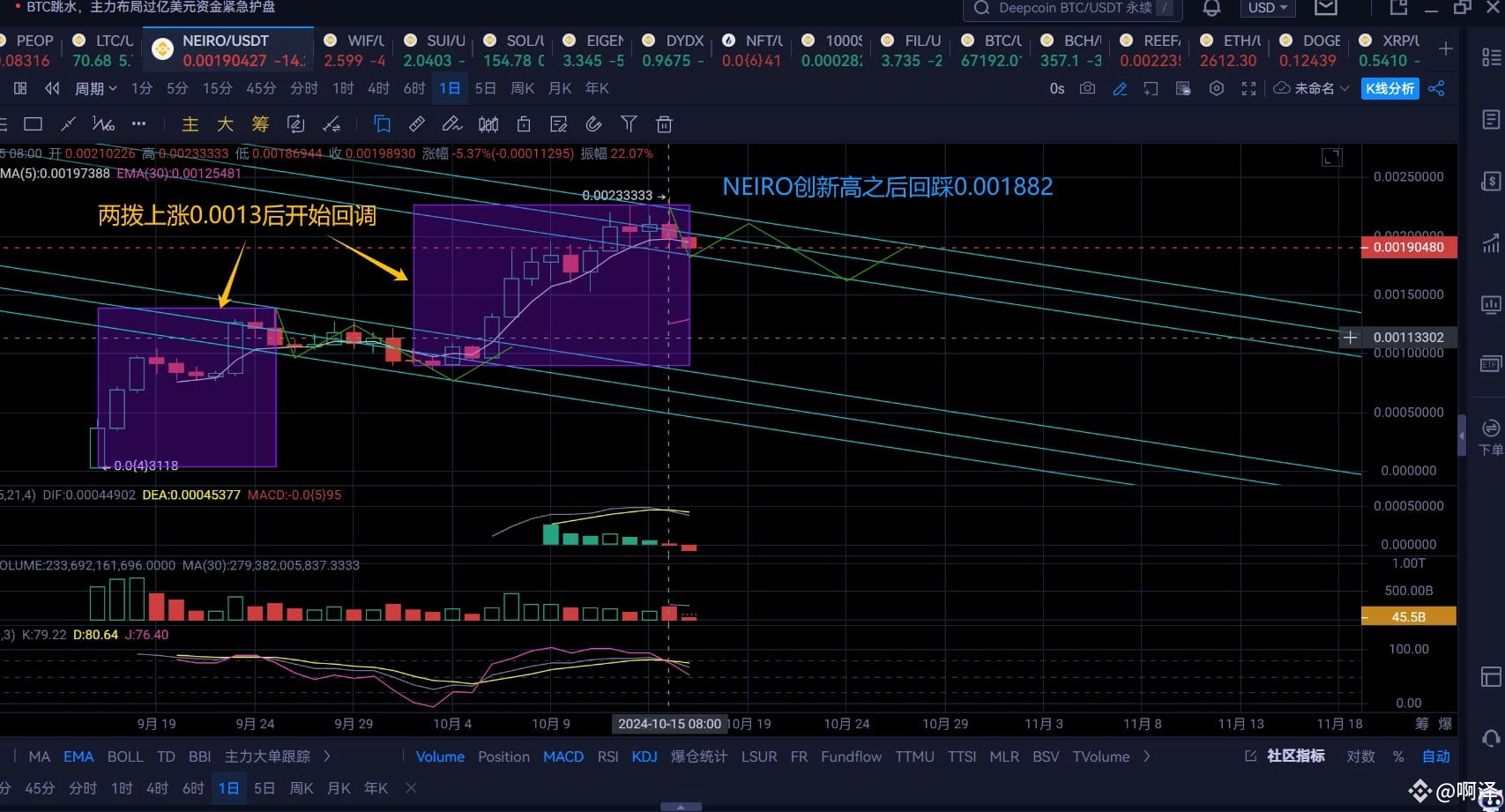 Analyze a wave of NEIRO, and look at the similarities of the | 啊泽 on ...