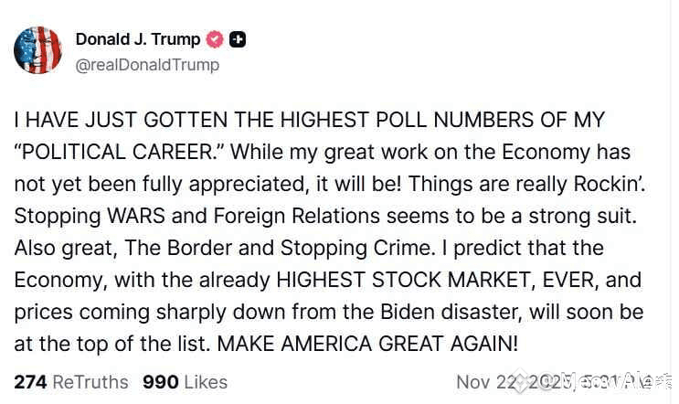 🔥 Trump drops a post about his ‘highest poll numbers ever’… | MeowAlert ...