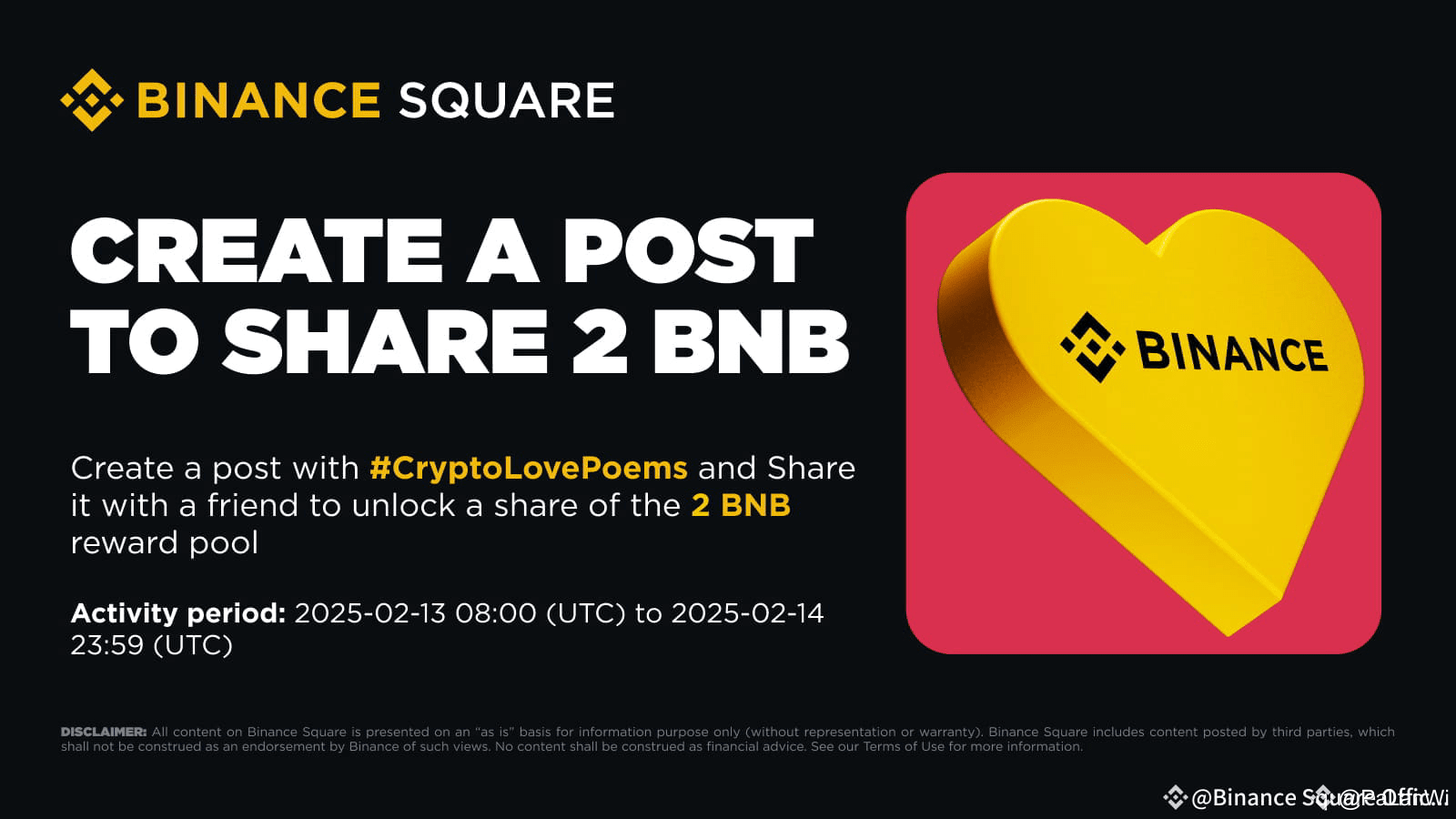 🔥 Earn 2 BNB Tokens by expressing your Love 🔥 | PaLanWi on Binance Square