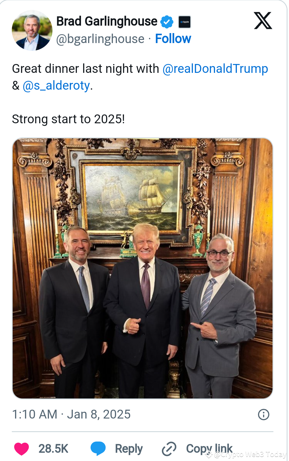 Ripple CEO Brad Garlinghouse Meets With Donald Trump! Is The | Crypto ...