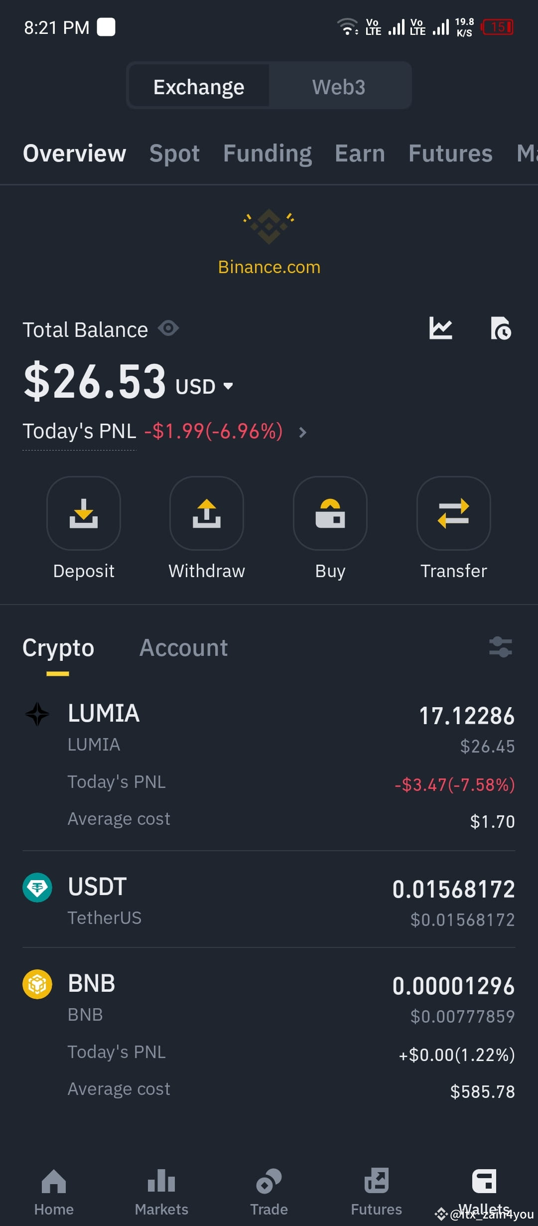 $LUMIA help me plz 😭 hold or sell! | itx_zain4you on Binance Square