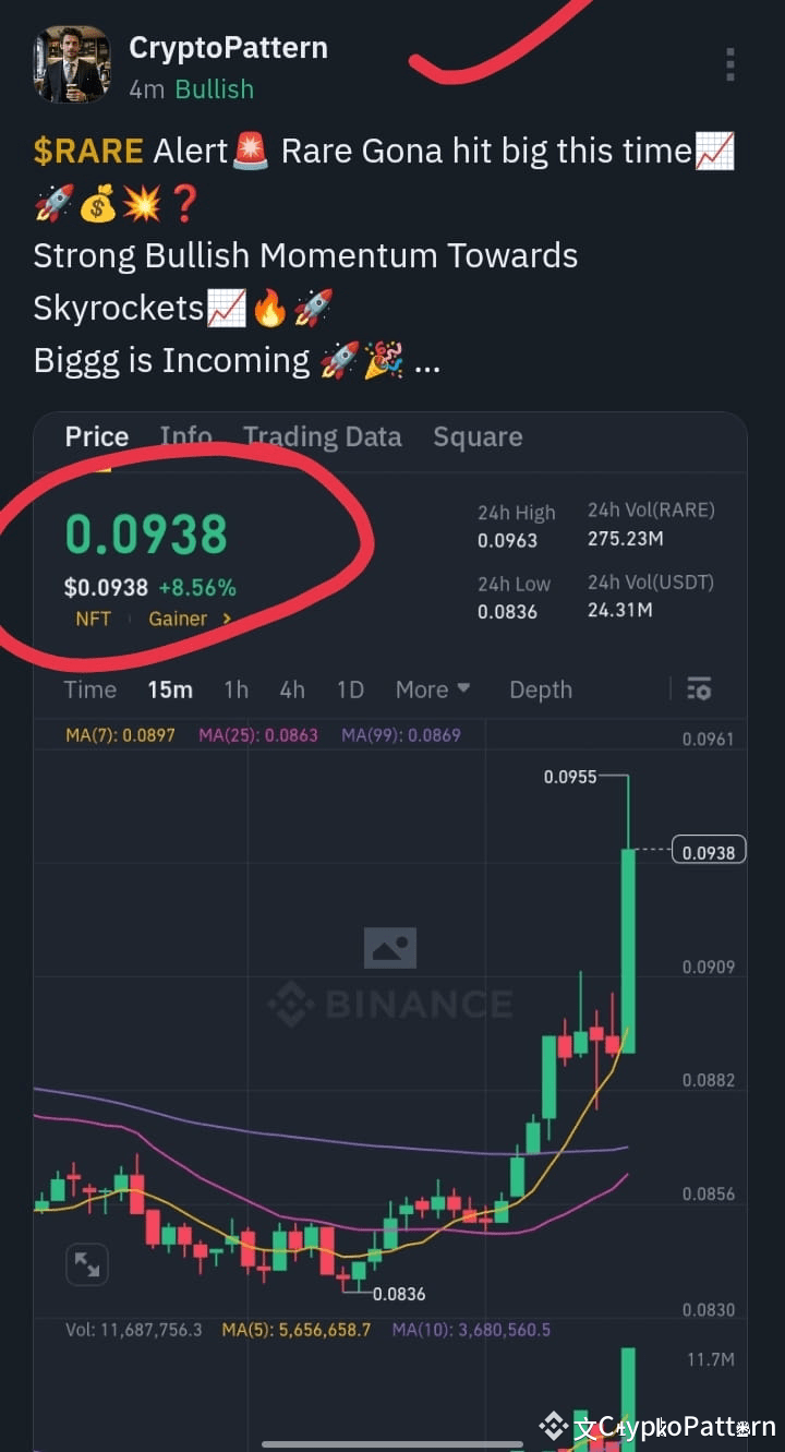 $RARE BOOOOOOOOMMMMMMMMMM🔥🚀 CONGRATULATIONS Who are in tr | CryptoPattern on Binance Square