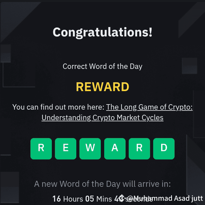 today word is REWARD#WORDOFTHEDAY | Muhammad Asad jutt on Binance Square