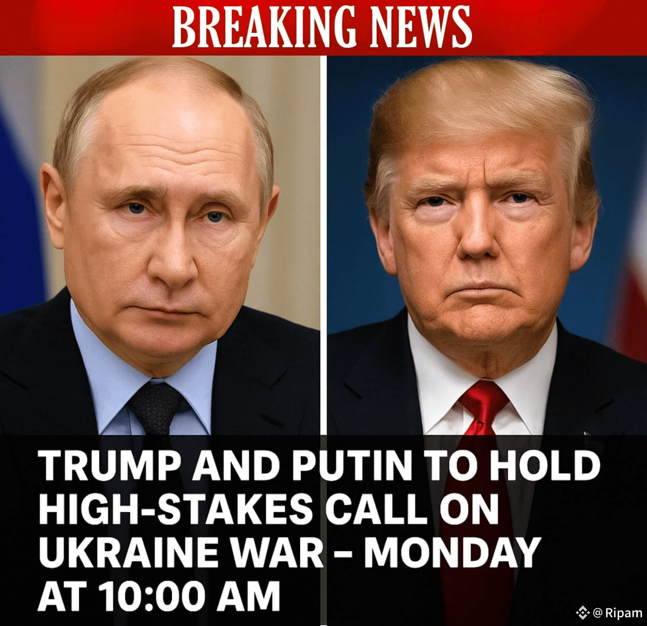 Trump and Putin to Hold High-Stakes Call on Ukraine War – Mo | Ripam on Binance Square