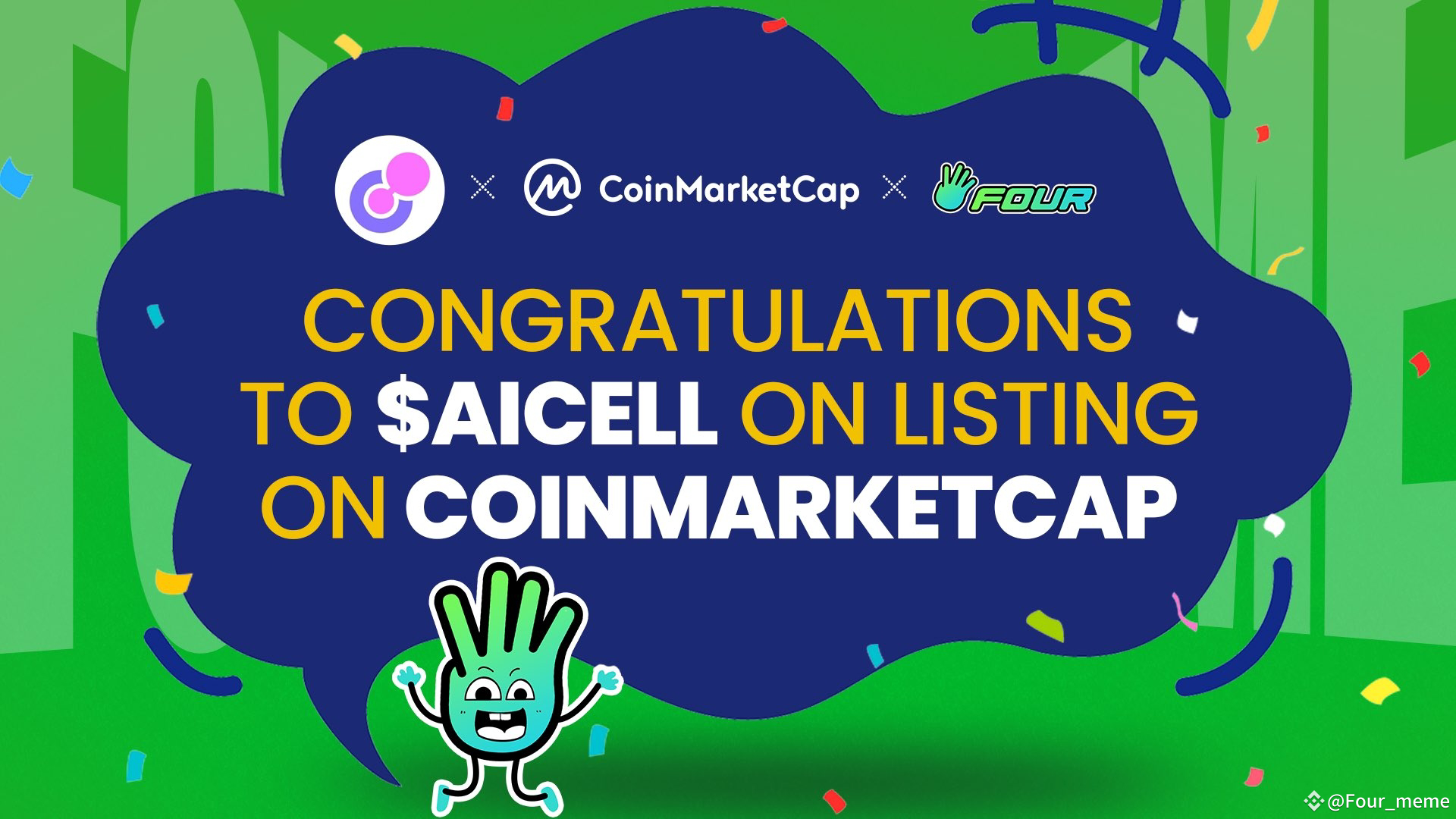 🎉 Big news! $AICELL (@AICell_World) is now officially liste | Four_meme on Binance Square
