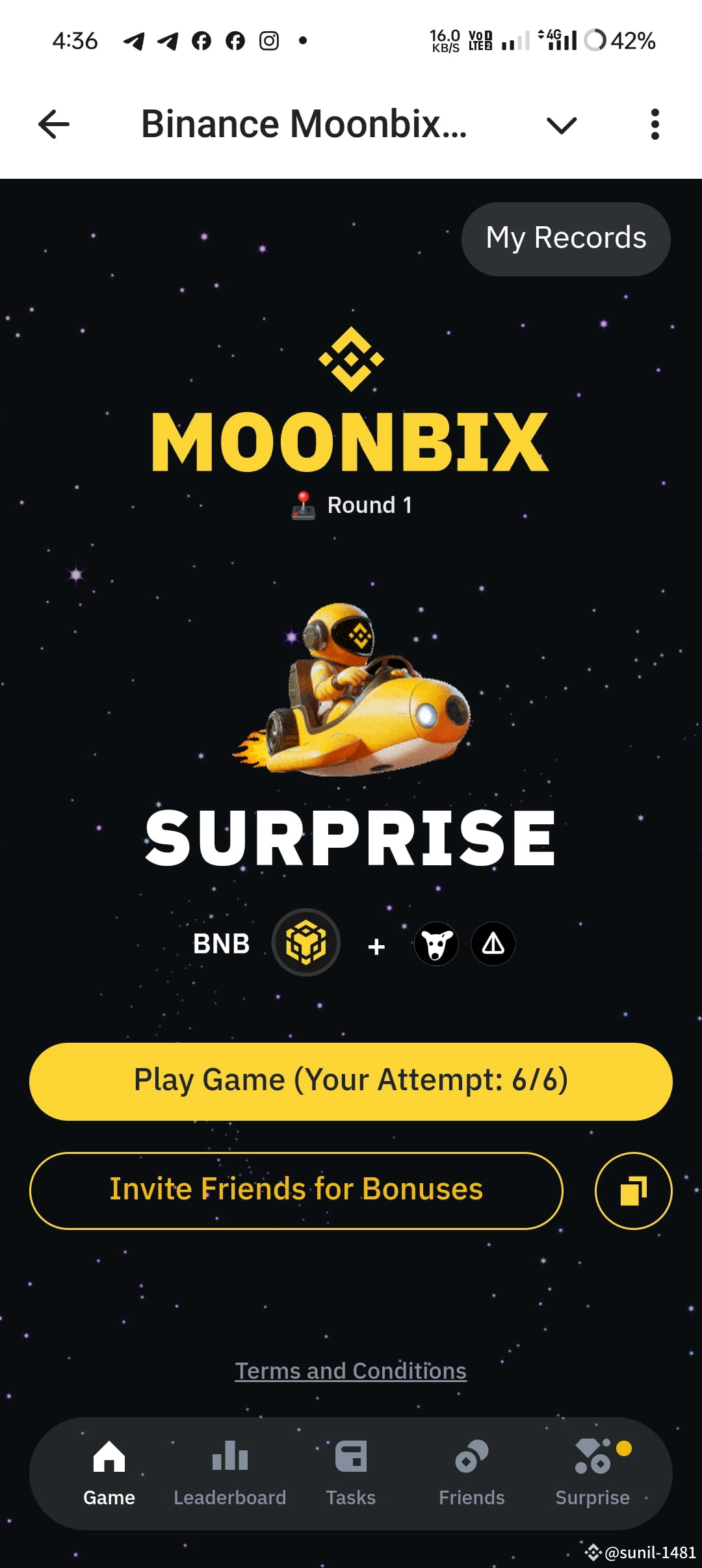 #moonbix binance Moonbix Suprise 🎁Soon 🔜 First Round | rtkgaming1481 on Binance Square