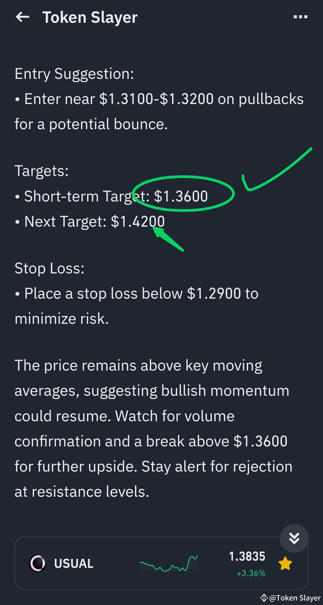 $USUAL Signal Provided-24/12/2024- Guys TP1 is hitted and it | Token ...