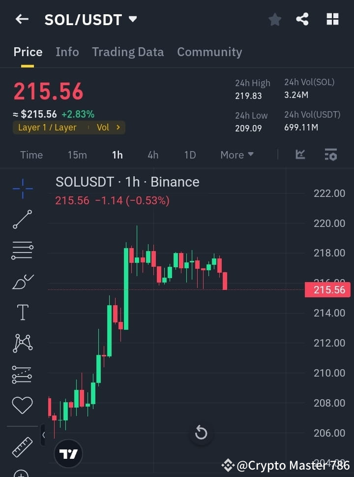 🚀💥 $SOL /USDT SHOWS SLIGHT DIP - WILL IT BOUNCE BACK? 💥🚀 | Crypto Master 786 on Binance Square