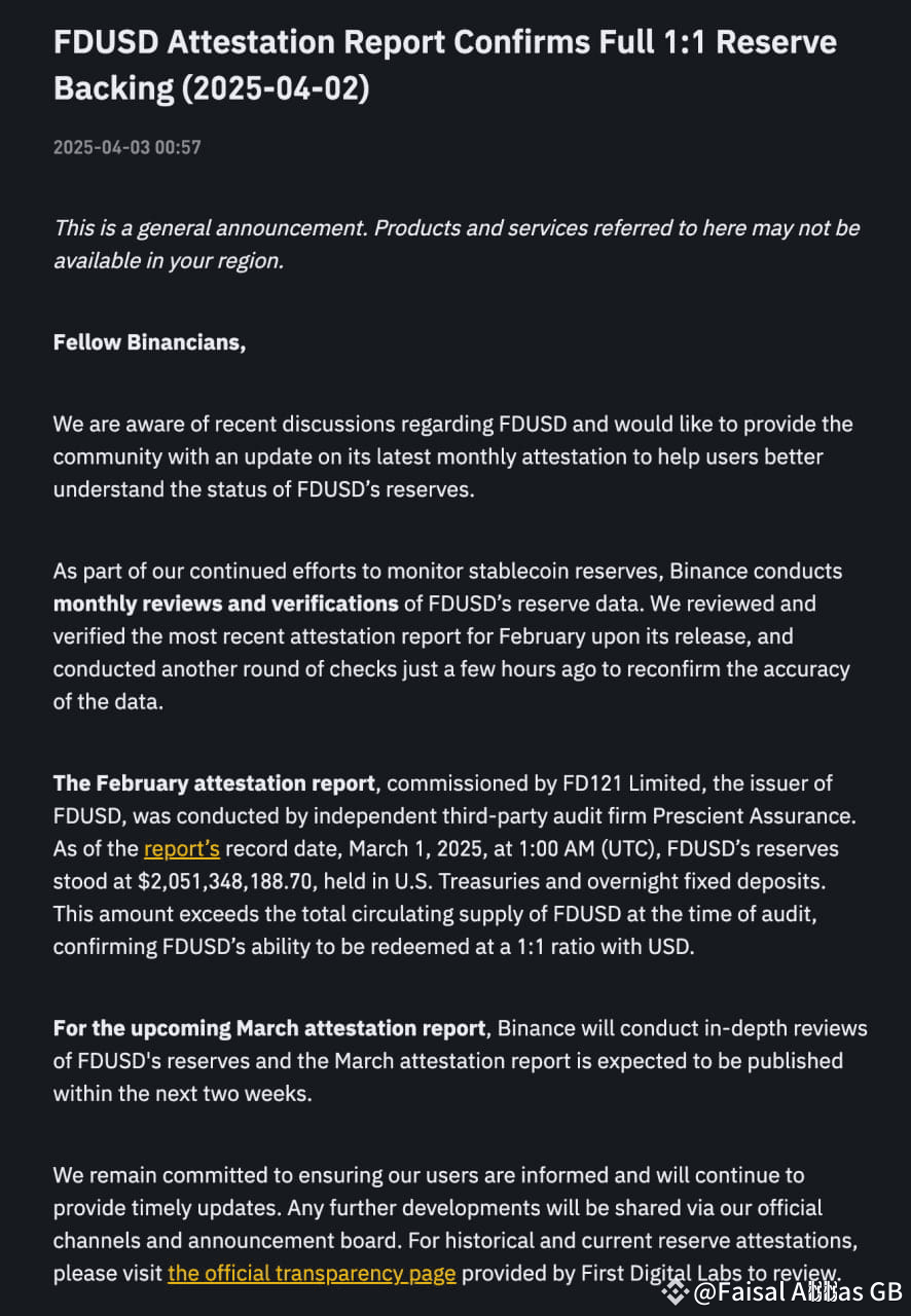 💸 Binance confirms FDUSD security, but Sun still insists on | Faisal Abbas GB on Binance Square
