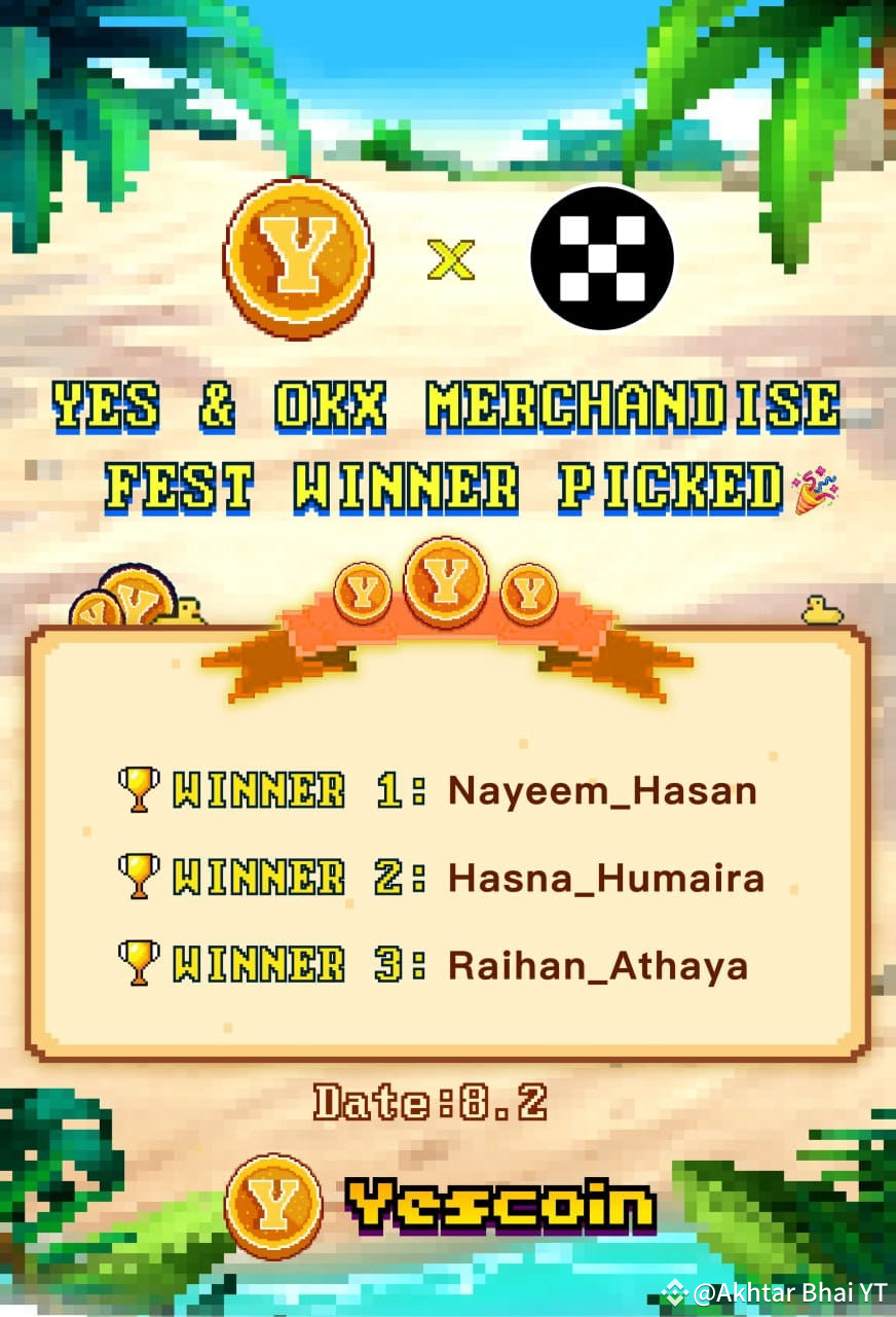 🪙YES & 🪙OKX Merchandise Fest Winner Picked for 2 August is | Akhtar ...