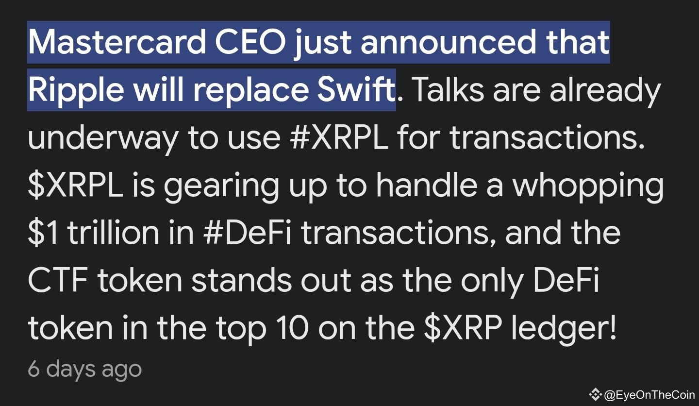 $XRP MasterCard CEO Just Announced That #Ripple Will Replac ...