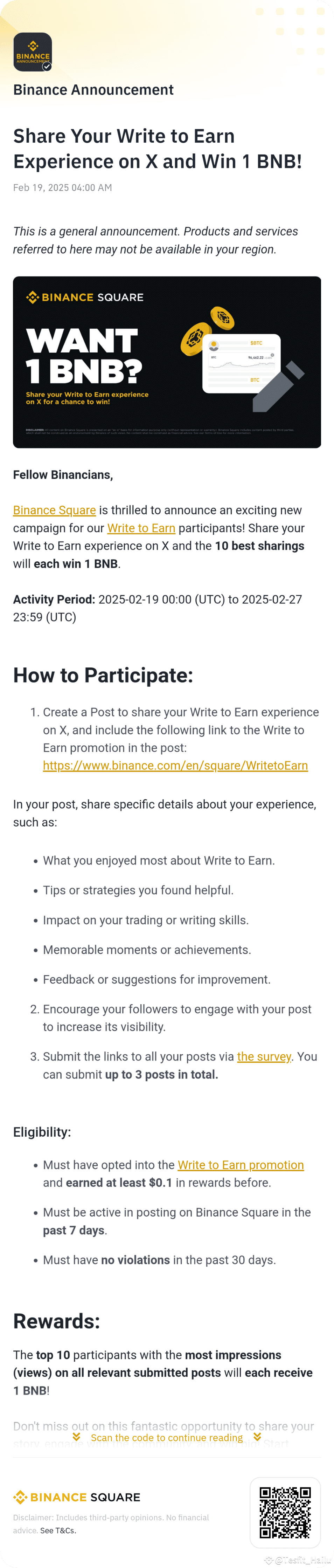 click 👇 click 👉 https://www.binance.com/en/square/WritetoE | Tesfit ...