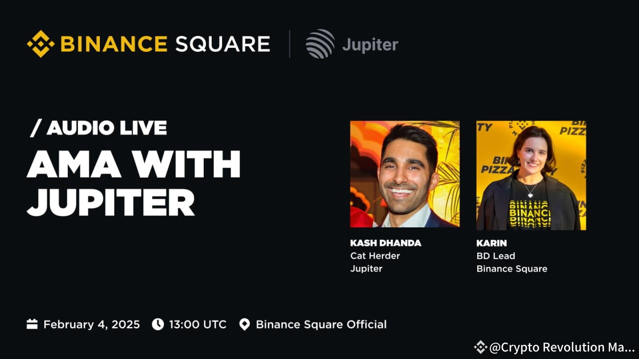 Join Binance Square AMA session with the team from @Jupiter | Crypto Revolution Masters on ...