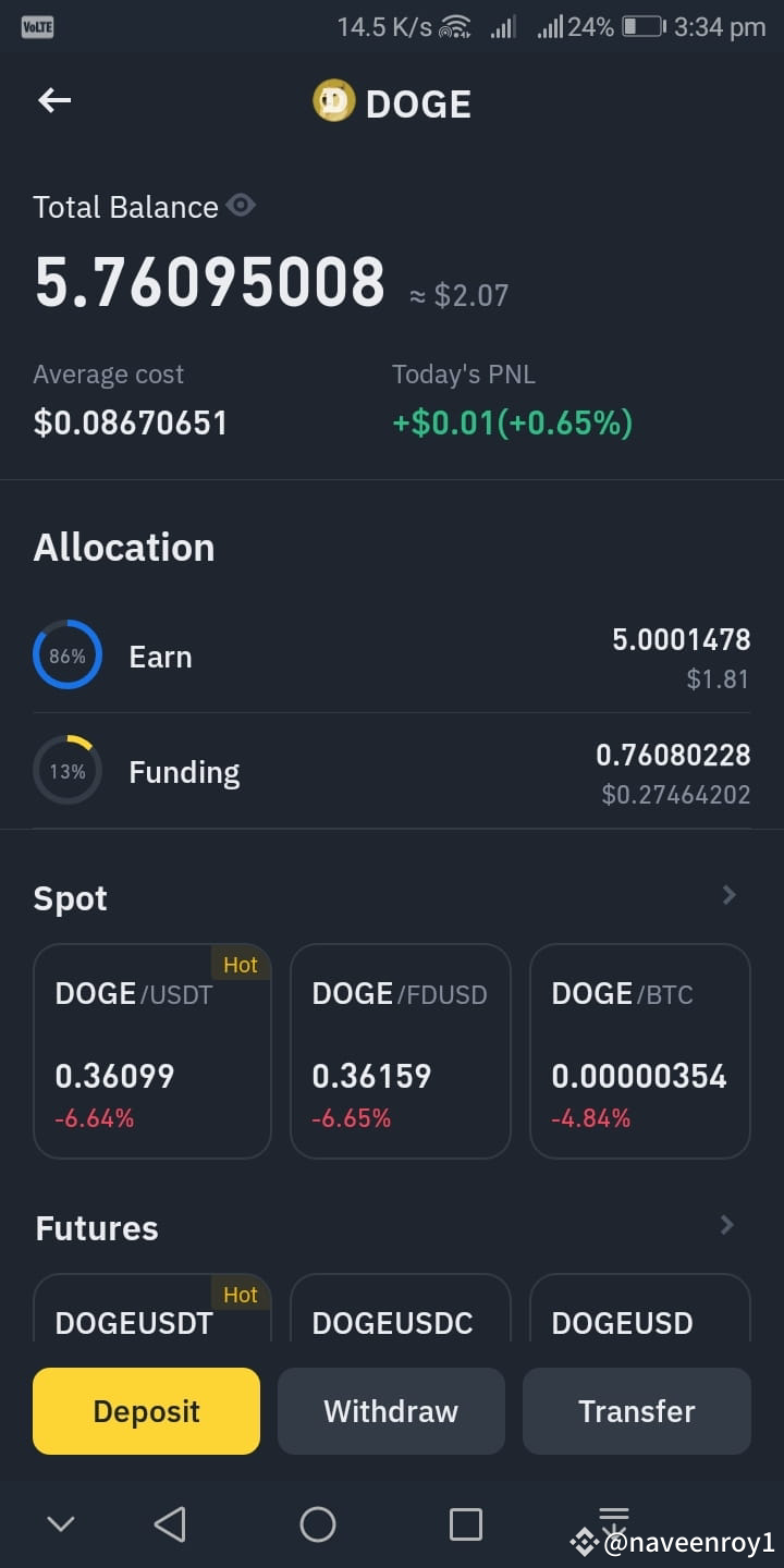 #MarketCorrectionBuyOrHODL? #doge $DOGE Buy and hold #Bnb | naveenroy1 ...