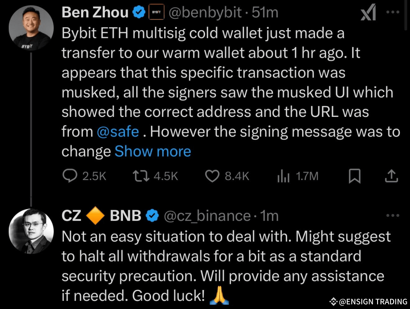 The Bybit hack is a tough situation leadership is tested in | ENSIGN ...