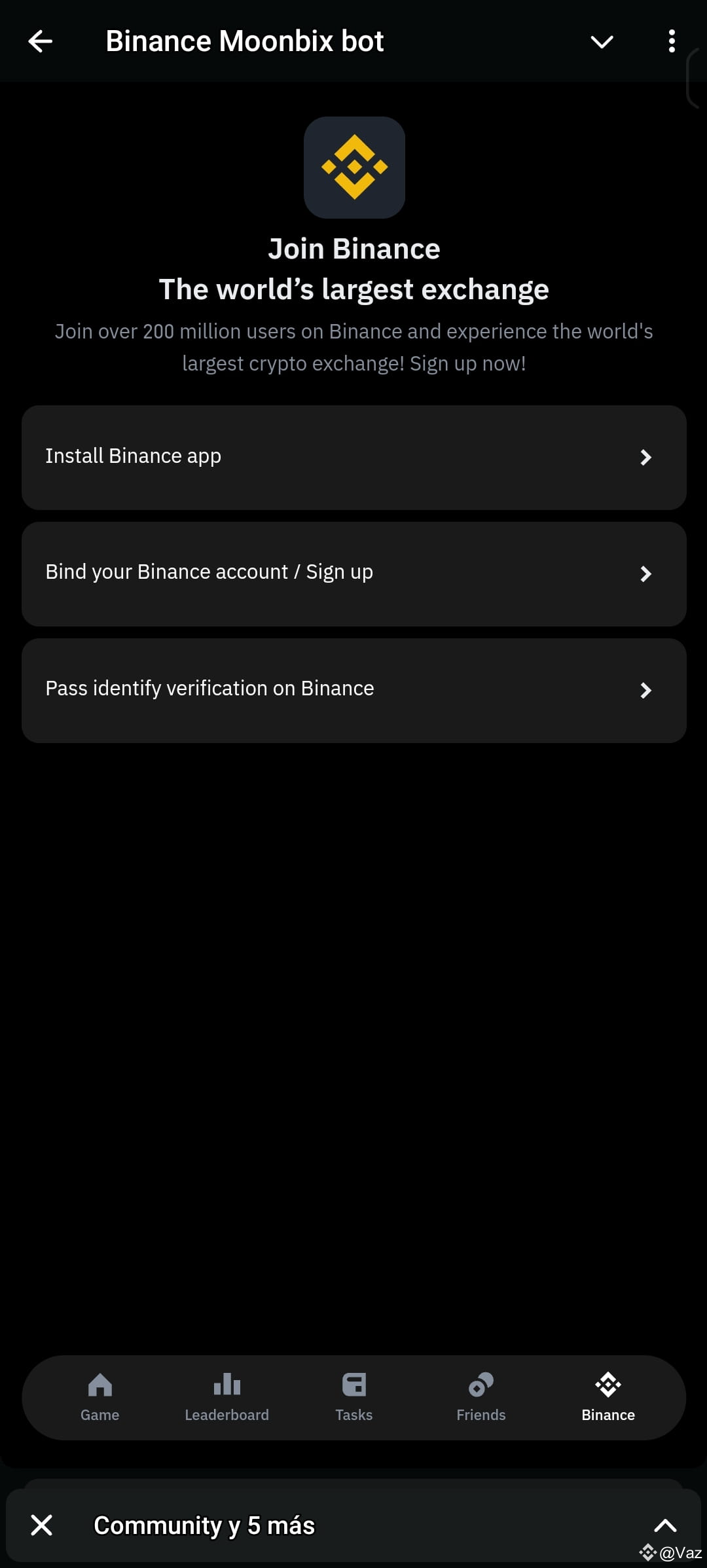 Enter MOONBIX an official BINANCE Telegram BOT $BNB to win | Vaz on Binance Square