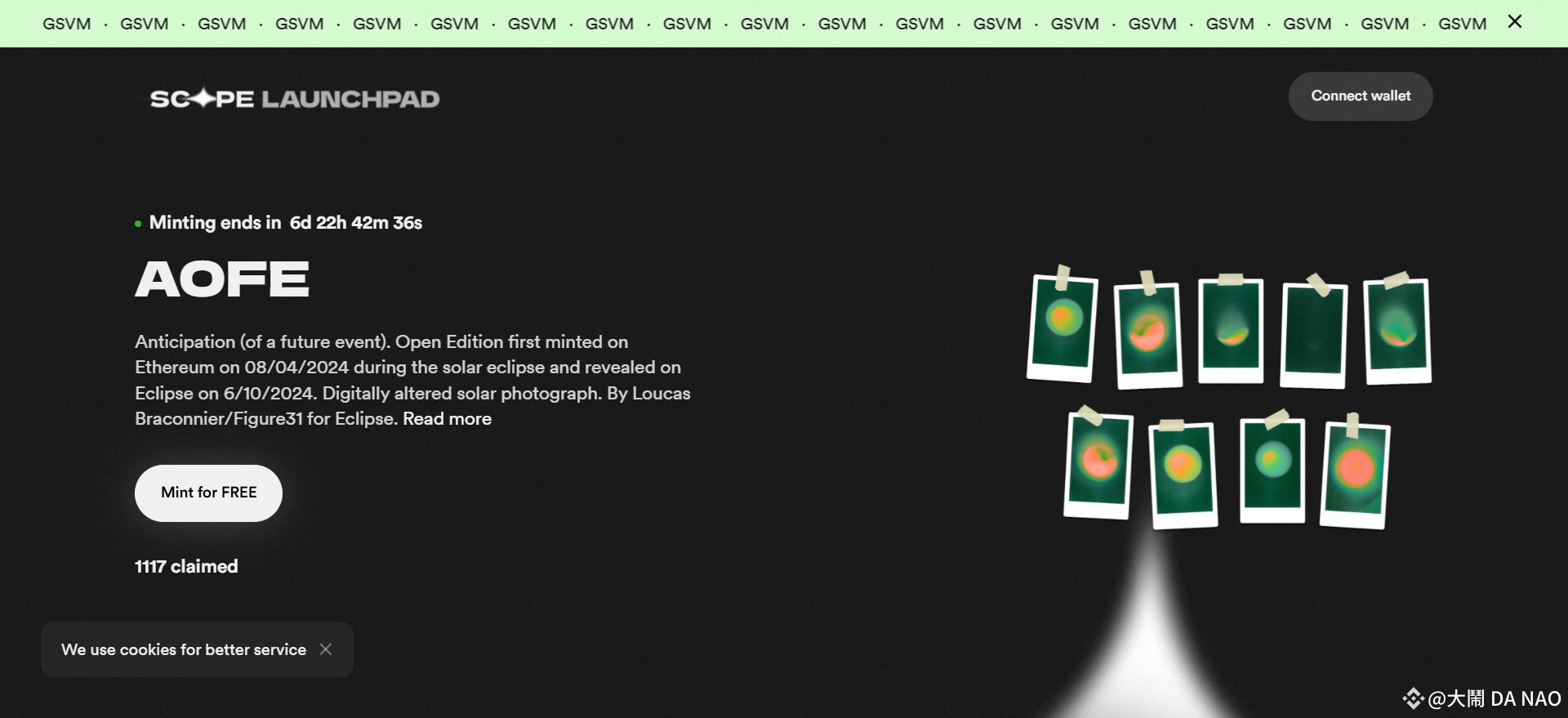 The Eclipse NFT burned a few days ago is now available for M | 大鬧 DA NAO on Binance Square