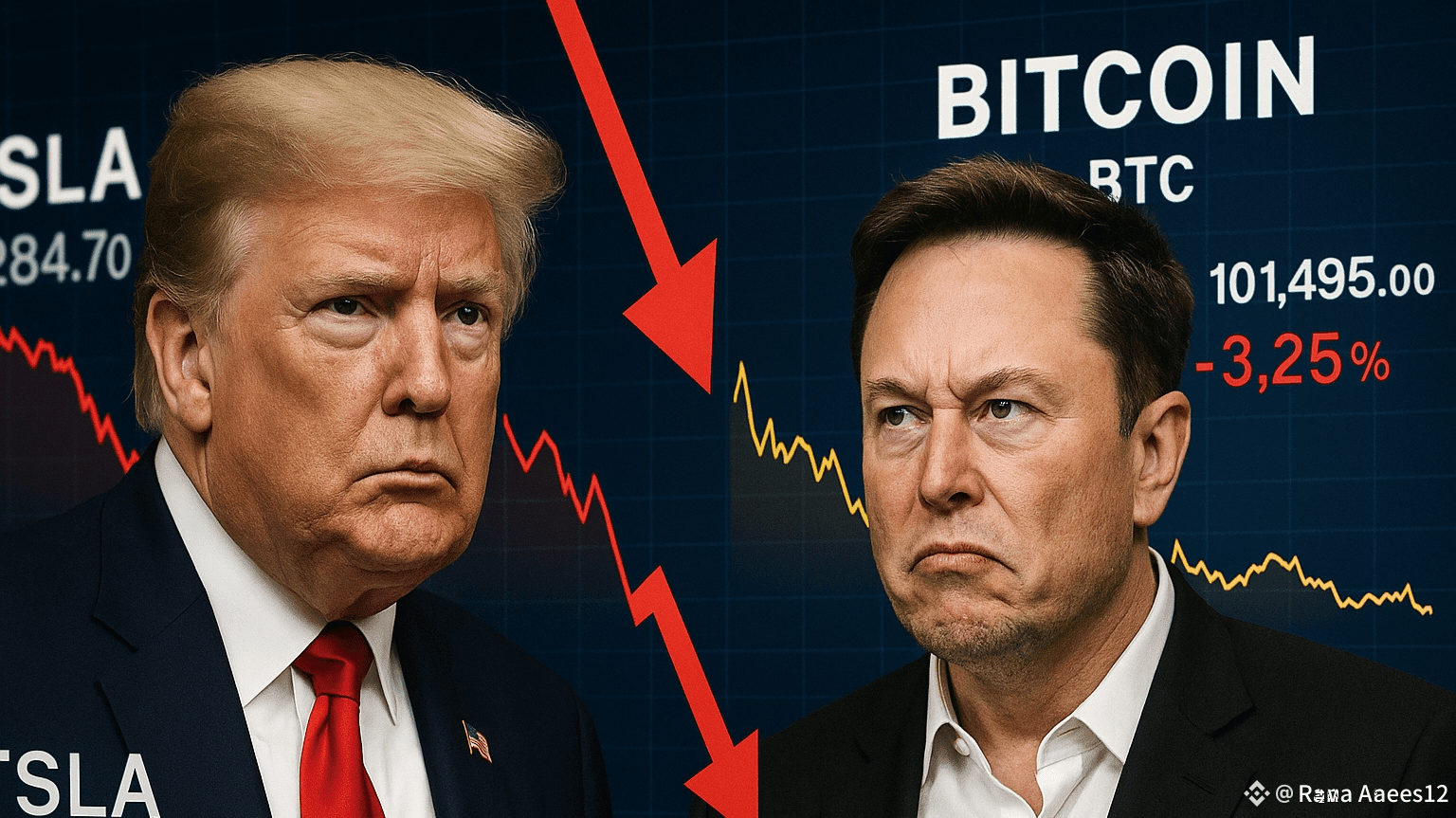 "Trump vs. Musk: A Political Feud Shaking Tesla, Bitcoin, and Wall ...