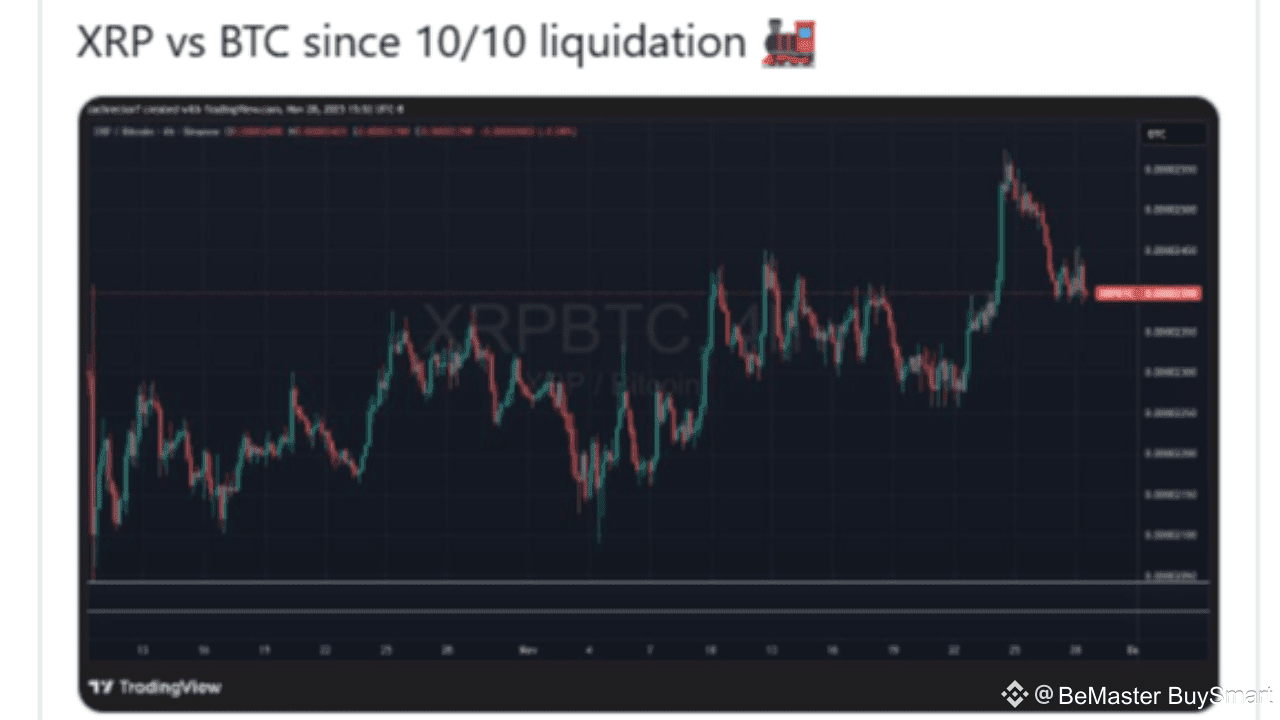 XRP vs Bitcoin Since 10/10 Liquidation | BeMaster BuySmart on Binance ...