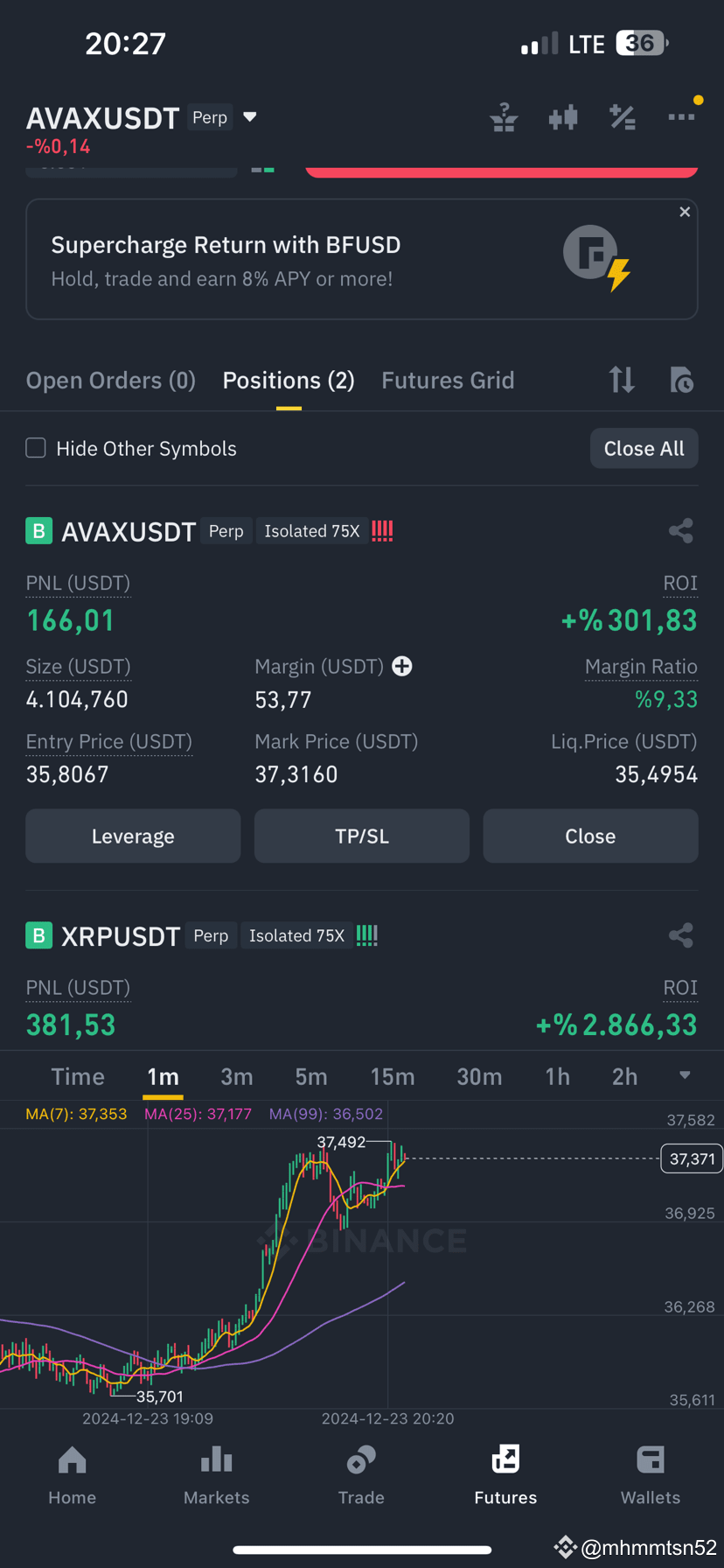 $AVAX 🚀🚀🚀 75X | mhmmtsn52 on Binance Square