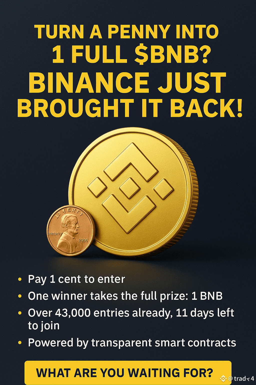 💰 Turn a Penny into 1 Full $BNB? Binance Just Brought It | najma 1 on ...
